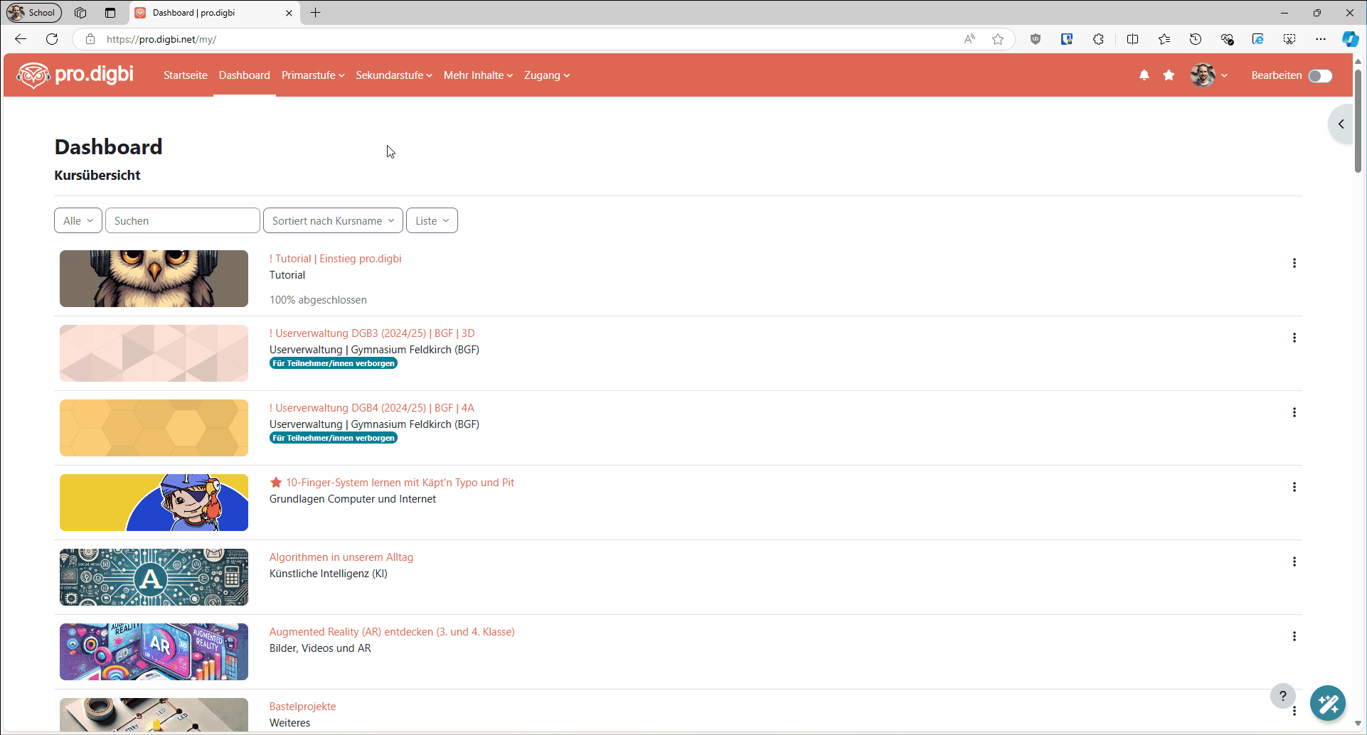 info_pro-digbi: Userverwaltung | pro.digbi